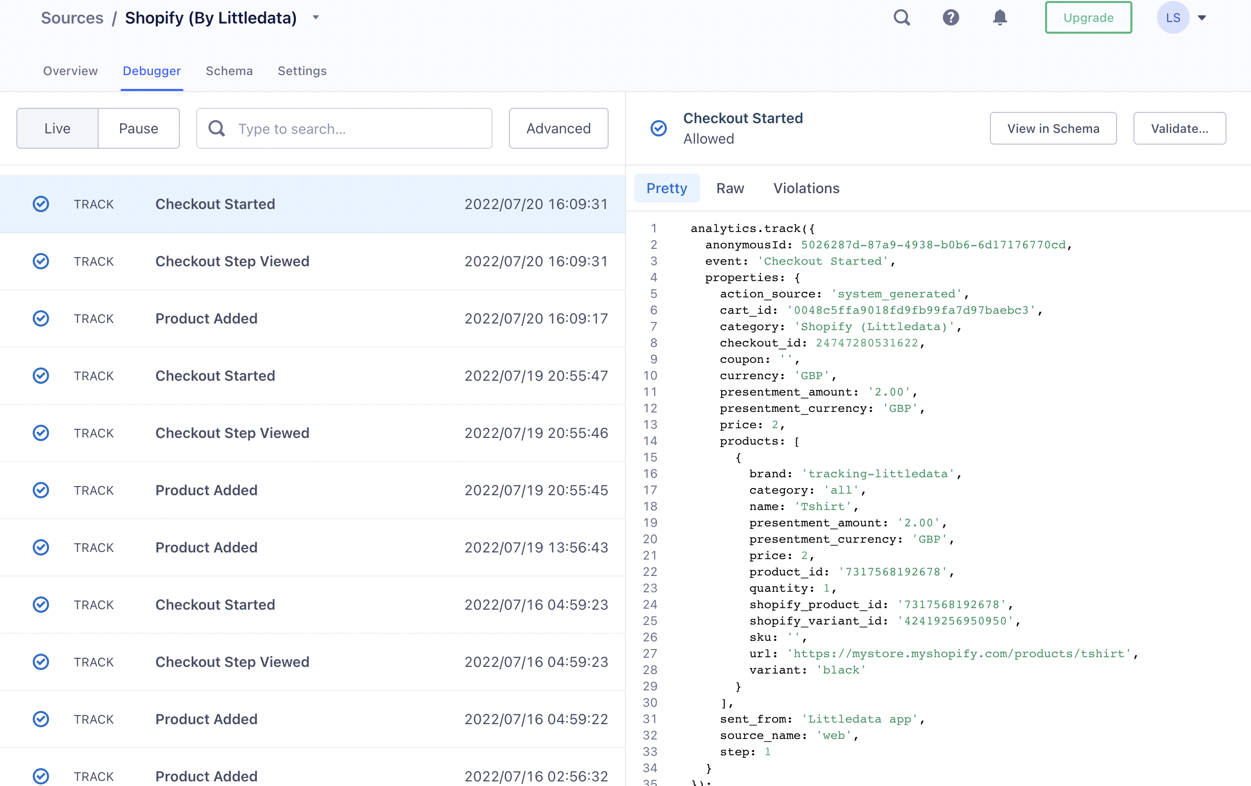 How To Use Segment s Debugger Feature To See Littledata Events
